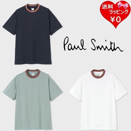 ポールスミス Paul Smith Tシャツ アーティストストライプリブ 半袖カットソー オーガニック 綿100%  ブランド 正規品 新品 ギフト プレゼント 人気 おすすめ 誕生日 記念日 クリスマス 送料無料 ラッピング無料