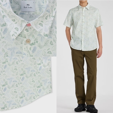 ポールスミス Paul Smith 半袖シャツ カジュアルシャツ Nettle 綿100