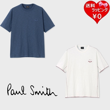 ポールスミス Paul Smith Tシャツ Happy ブランケットエンブロイダリー 綿100%  ブランド 正規品 新品 ギフト プレゼント 人気 おすすめ 誕生日 記念日 クリスマス 送料無料 ラッピング無料