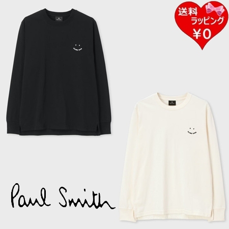 ポールスミス Paul Smith Tシャツ ロンT Happy 長袖カットソー 綿100％   ブランド 正規品 新品 ギフト プレゼント 人気 おすすめ 誕生日 記念日 クリスマス 送料無料 ラッピング無料