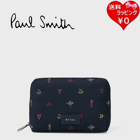 ポールスミス Paul Smith ポーチ ミックスドゥードゥル ネイビー ブランド 正規品 新品 ギフト プレゼント 人気 おすすめ 誕生日 記念日 クリスマス 送料無料 ラッピング無料