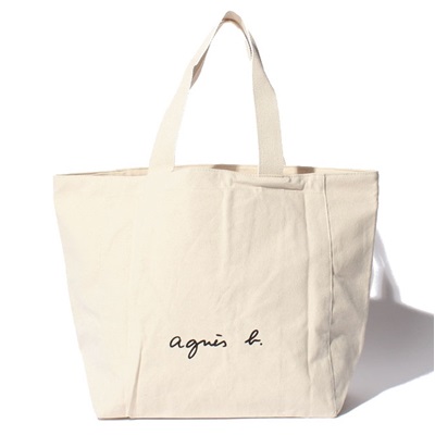 アニエスべー バッグ トートバッグ ロゴ アイボリー agnes b ブランド 正規品 新品 ギフト プレゼント 人気 おすすめ 誕生日 記念日 クリスマス 送料無料 ラッピング無料