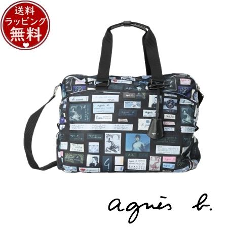 アニエスベー agnes b バッグ ボストンバッグ フォトプリントver. ブラック ブランド 正規品 新品 ギフト プレゼント 人気 おすすめ 誕生日 記念日 クリスマス 送料無料 ラッピング無料