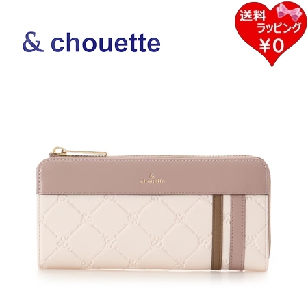 サマンサタバサ アンドシュエット &chouette 財布 長財布 型押しモノグラム スポーティーラインラウンド財布 長財布 オフホワイト  ブランド 正規品 新品 ギフト プレゼント 人気 おすすめ 誕生日 記念日 クリスマス 送料無料 ラッピング無料