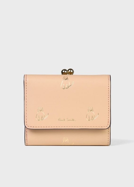 ポールスミス 折財布　キャットドゥードゥル　3つ折り財布　ピンク Paul Smith