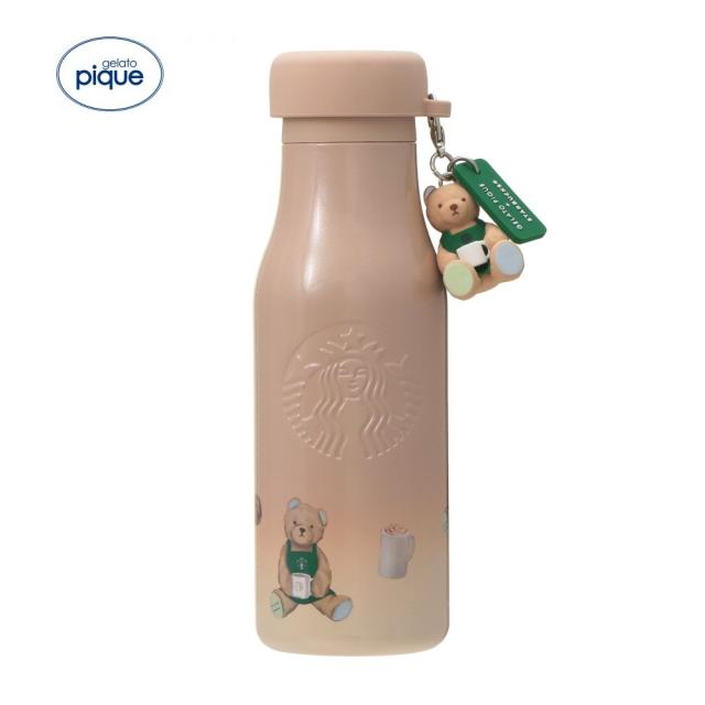 【新品】【即納】【モカベージュ】gelato pique STARBUCKS　リッドカバーベアチャーム付きステンレスボトル モカベージュ 473ml ジェラートピケ