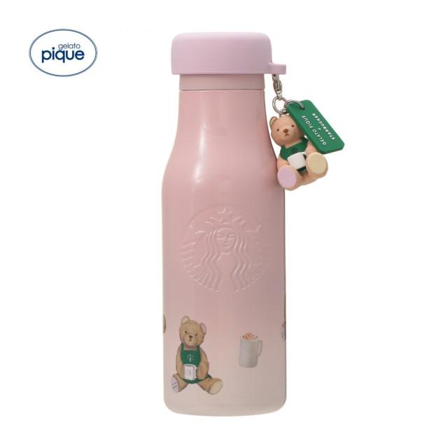 【新品】１週間以内発送【ソフトピンク】gelato pique STARBUCKS リッドカバーベアチャーム付きステンレスボトル ソフトピンク 473ml ジェラピケ スターバックス