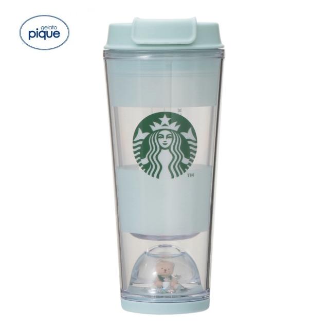 【新品】１週間以内発送【ミントグリーン 】gelato pique STARBUCKS　ベアスノードームボーダータンブラー ミントグリーン 355ml ジェラートピケ スターバックス