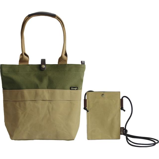 ギフト バッグ パラフィン加工帆布×レザー トートバッグ＆スマホミニショルダーGRH50150-KH 送料無料 内祝い お祝い お返し 香典返し お供え