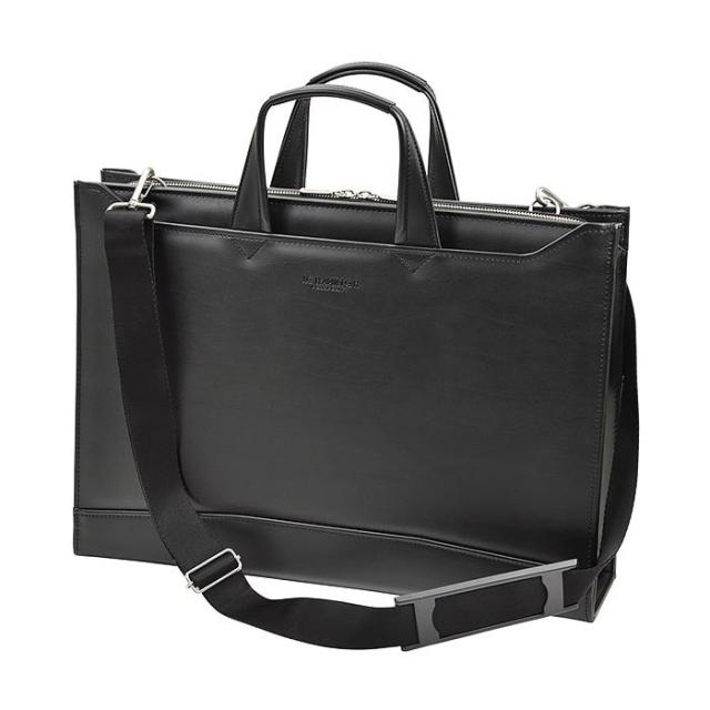 HR★☆ ビジネスバッグ ブリーフケース 日本製 豊岡製鞄 合皮 B4ファイル 22345-01 黒[送料無料(一部地域を除く)]