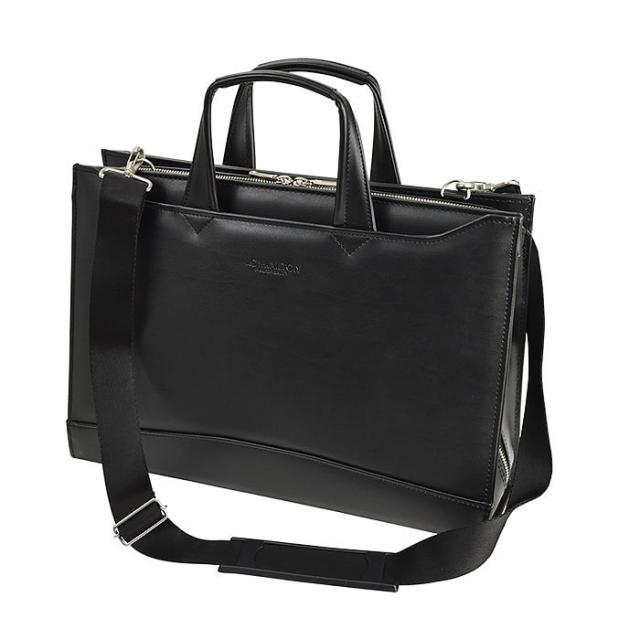 HR★☆ ビジネスバッグ ブリーフケース 日本製 豊岡製鞄 合皮 A4ファイル 22346-01 黒[送料無料(一部地域を除く)]