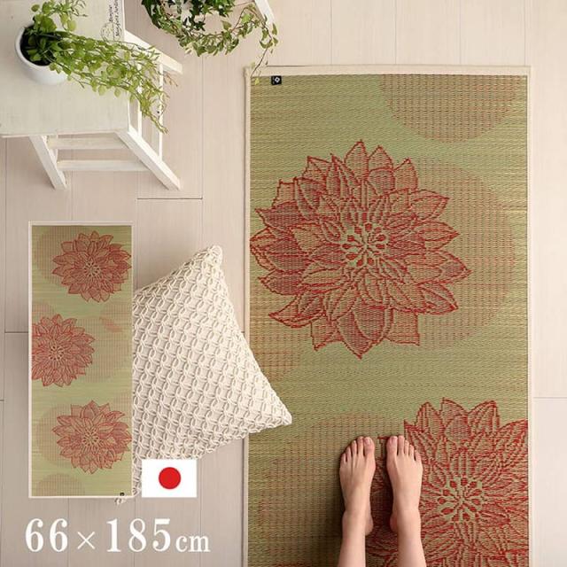 ヨガマット い草 畳マット 大きめ 66x185cm yoga インテリアマット フラッフィー 国産い草使用 裏面TPE 滑り止め付き