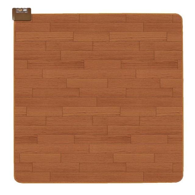 電気カーペット ホットカーペット 2畳 176x176cm 木目 フローリング調 表面防水加工 広電 CWC201H-BW ブラウン