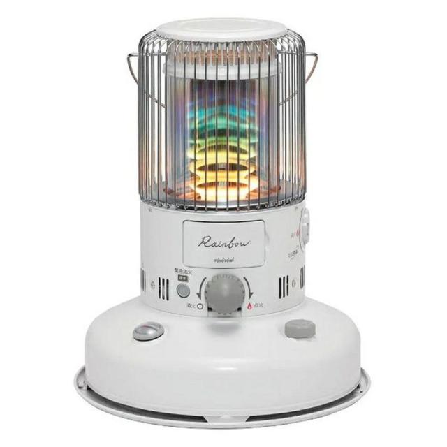 石油ストーブ 灯油ストーブ トヨトミ 対流形 電池レス 丸型 白 木造7畳 最大9畳 RB-G2524-W ホワイト 手回し点火式 レインボーストーブ