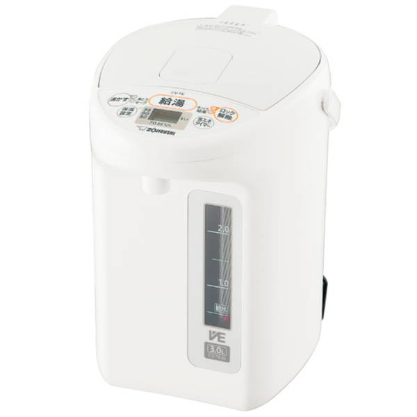 電気ポット 3L 象印 電気まほうびん 湯沸かし 保温 給湯ポット ホワイト