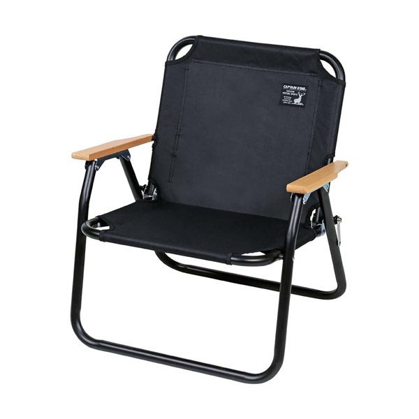 アウトドアチェア ベンチチェア 折りたたみ 椅子 イス ブラックラベル ロースタイルソロベンチ