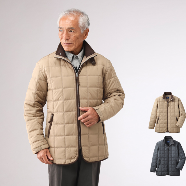 URBAN EXPRESS(アーバンエクスプレス)ブロックキルト中綿ジャケット  (メンズ 男性用 紳士用 敬老の日 )