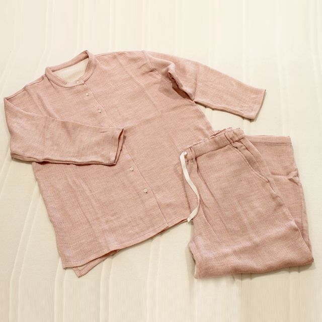 オーガニックコットンのふわふわパジャマ レディース  (レディースパジャマ 寝具 寝間着 女性用パジャマ レディース秋冬パジャマ)