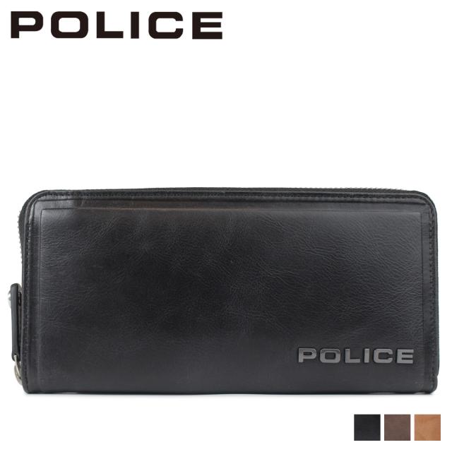 ポリス POLICE 財布 長財布 メンズ ラウンドファスナー レザー EDGE ROUND WALLET PA-58002
