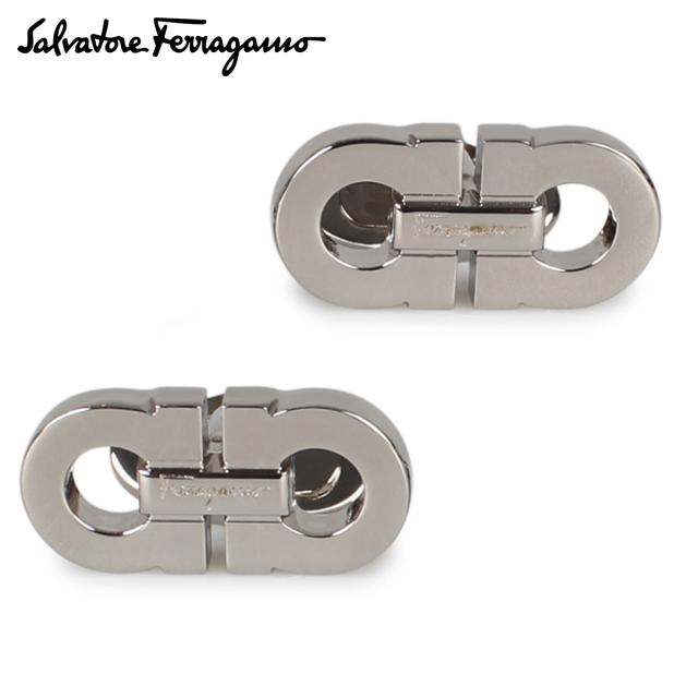 サルヴァトーレ フェラガモ Salvatore Ferragamo カフスボタン カフリンクス メンズ CUFFLINK シルバー 770110