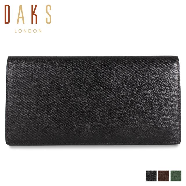 DAKS ダックス 長財布 メンズ 本革 CLASSIC LONG WALLET ブラック ブラウン グリーン 黒 DP34016