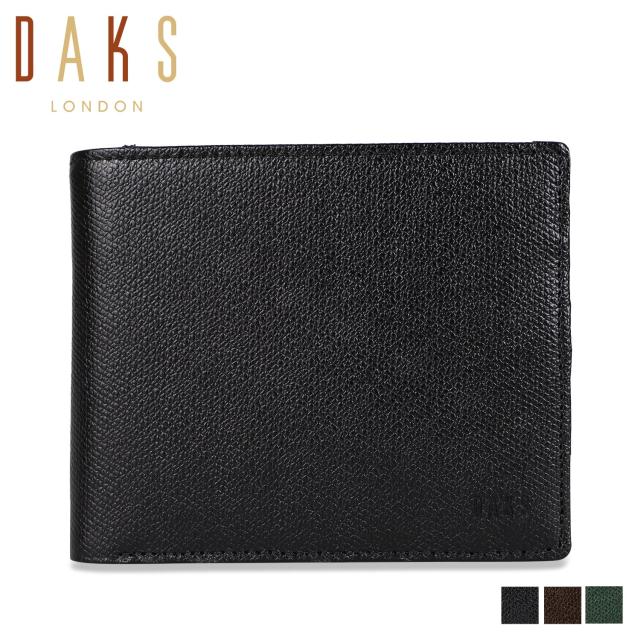 DAKS ダックス 二つ折り財布 メンズ WALLET ブラック ブラウン グリーン 黒 DP34414