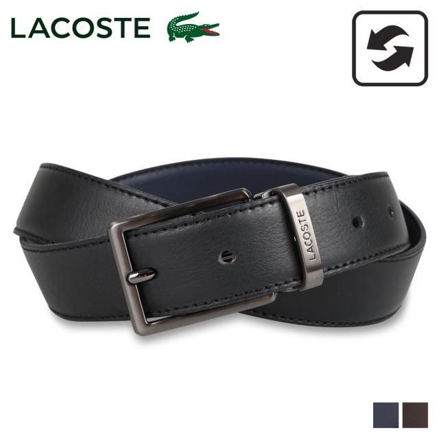 ラコステ LACOSTE ベルト メンズ リバーシブル BELT ブラック ネイビー ブラウン 黒 LB87310