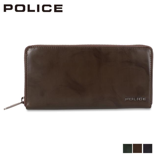 ポリス POLICE 長財布 メンズ ラウンドファスナー 本革 SPAZZOLA LONG WALLET PA-70504