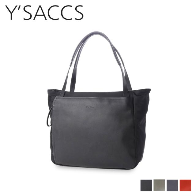 イザック Y’SACCS トートバッグ レディース Mサイズ SQUARE TOTE BAG ブラック グレージュ ネイビー ブラウン 黒 Y91-05-02 母の日