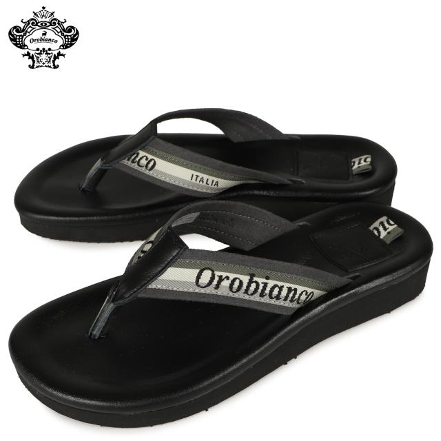 オロビアンコ Orobianco トングサンダル ビーチサンダル イリヤ メンズ 本革 IRIYA ブラック 黒