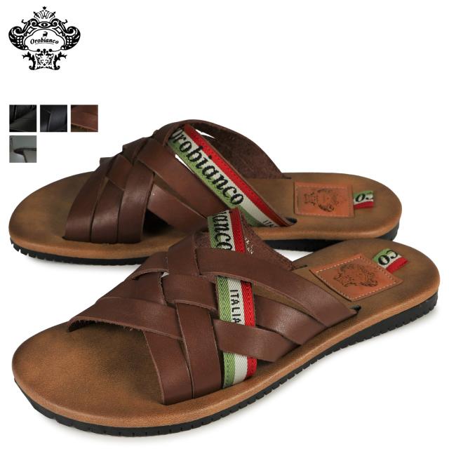 オロビアンコ Orobianco クロスサンダルビーチサンダル コマガタ メンズ 本革 KOMAGATA ブラック ネイビー カーキ ブラウン 黒