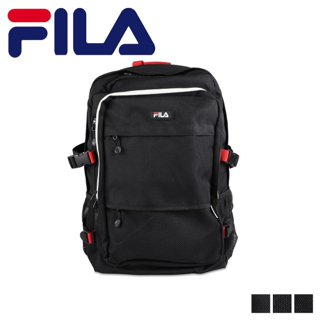 FILA フィラ プレジオ リュック バッグ バックパック メンズ レディース 撥水 大容量 ブラック 黒 7748