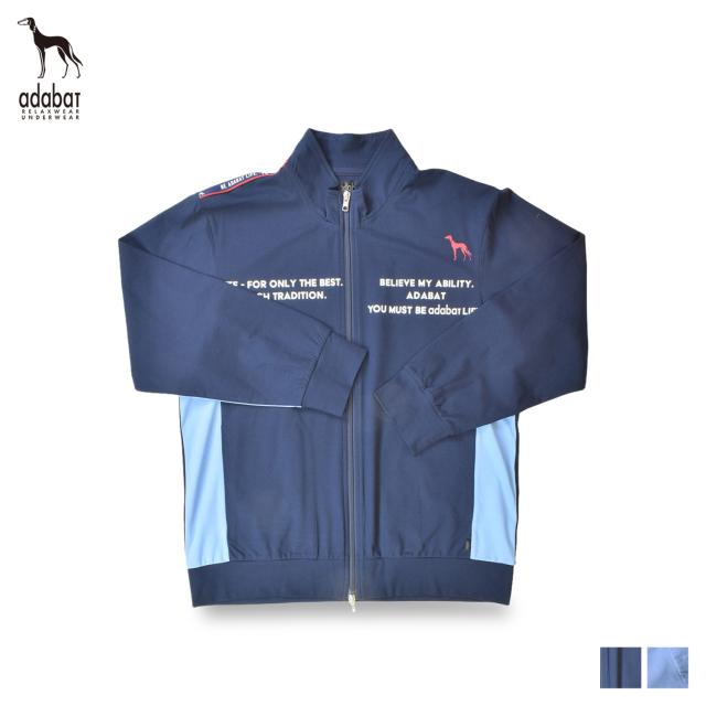 アダバット adabat ジャケット ジャージ アウター メンズ ジップ ZIP  JACKET ネイビー ブルー 0215-98