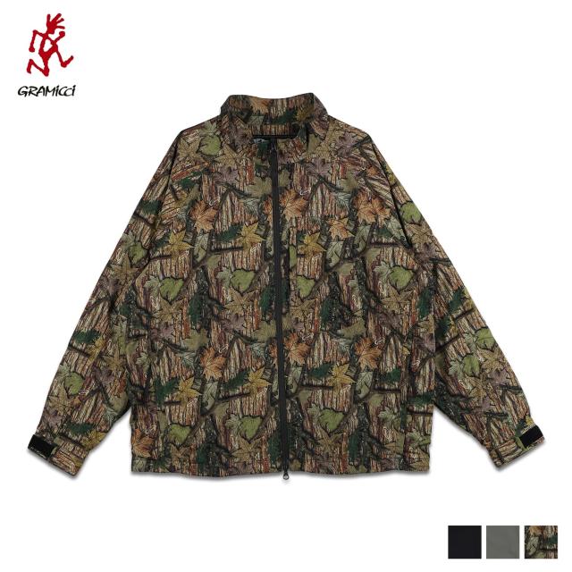 グラミチ Gramicci ナイロンジャケット アウター ソフトシェル EQT メンズ ブラック グレー カモ 黒 迷彩 G3FM-J037