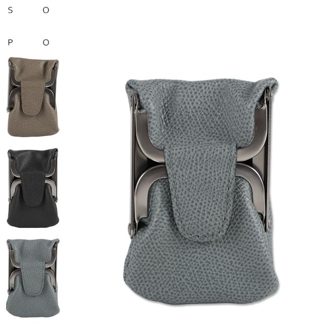 sopo ソポ 財布 小銭入れ ケース レディース がま口 本革 ダブルガマパース スリム コンパクト S051