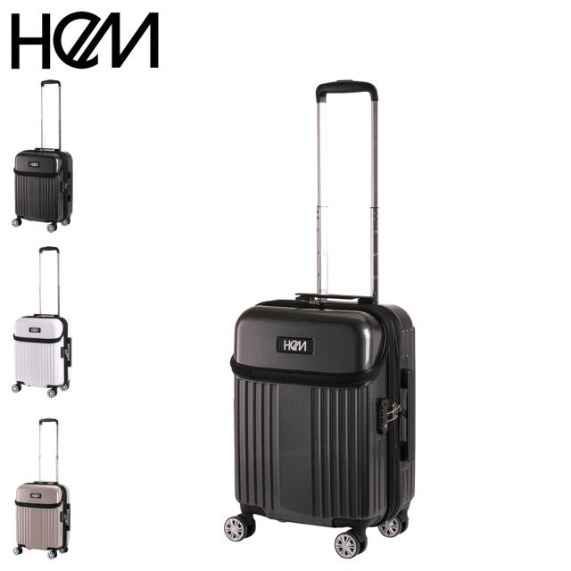 HeM ヘム スーツケース キャリーケース キャリーバッグ リム Sサイズ メンズ レディース 機内持ち込み フロントオープン トップ 39506