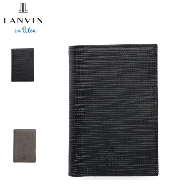 ランバンオンブルー LANVIN en Bleu 財布 二つ折り メンズ 本革 L字ファスナー ゼブダ ブラック グレー 黒 529615