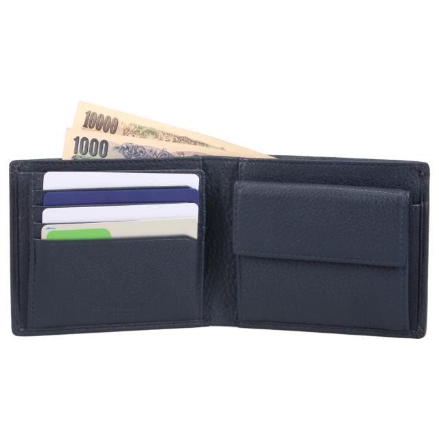 アクアスキュータム AQUASCUTUM 財布 二つ折り メンズ 本革 片ベラ付き