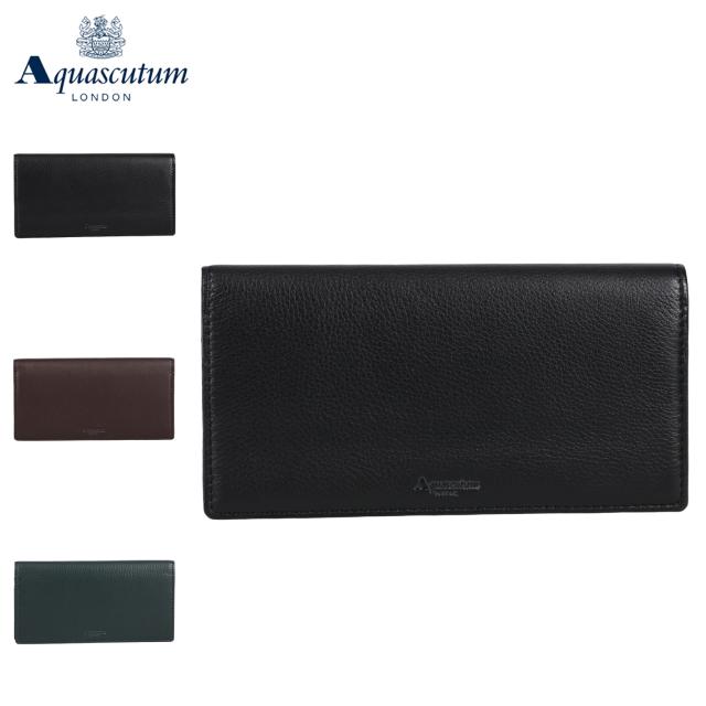アクアスキュータム AQUASCUTUM 長財布 メンズ 本革 オールダム ブラック ブラウン グリーン 黒 AQW-3140119