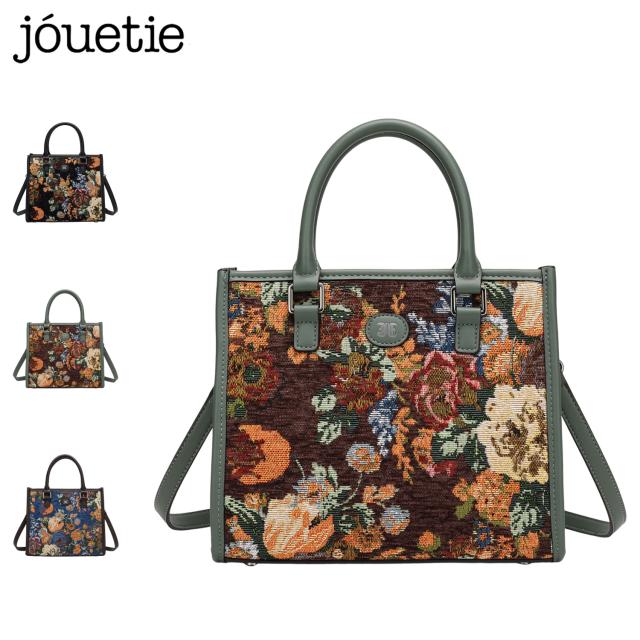 ジュエティ jouetie トートバッグ レディース ゴブランフラワー ブラック ブラウン ブルー 黒 JUT-81600B