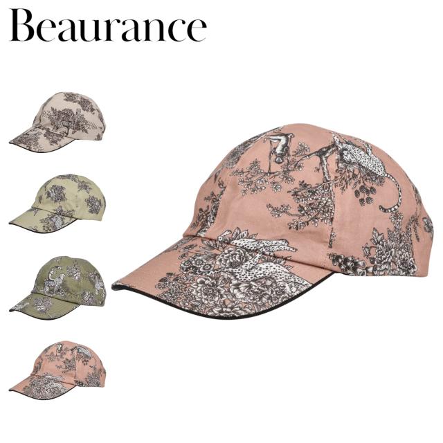 ビューランス Beaurance キャップ 帽子 プリントキャップ レディース 遮光 紫外線対策 PRINT CAP 4BHS11561