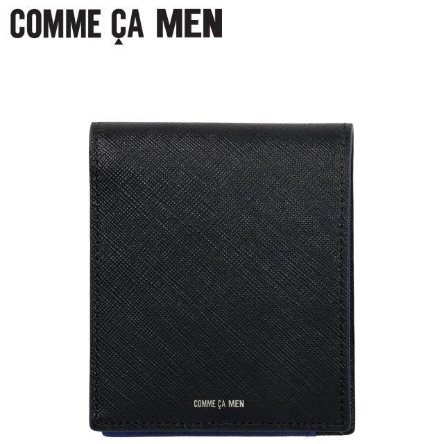 COMME CA MEN コムサメン 財布 二つ折り財布 メンズ レディース 本革 FOLDED WALLET ブラック 黒 6754