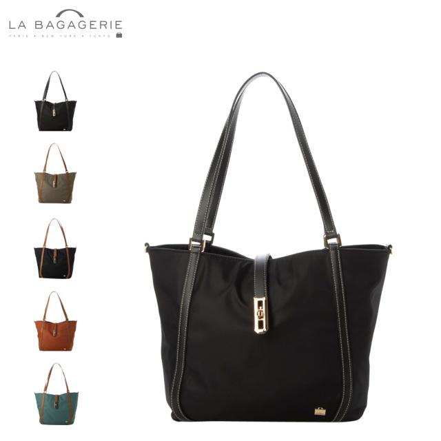 ラ バガジェリー LA BAGAGERIE バッグ トートバッグ レディース A4 撥水 Mサイズ 斜めがけ 軽量 ファスナー付き B0077-03