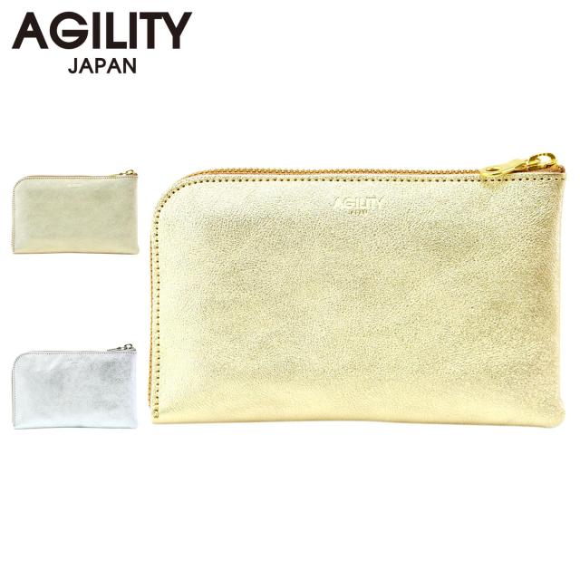 アジリティ AGILITY 財布 長財布 ルーチェ ボヤージュ メンズ レディース 本革 日本製 L字ファスナーゴールド シルバー 1600