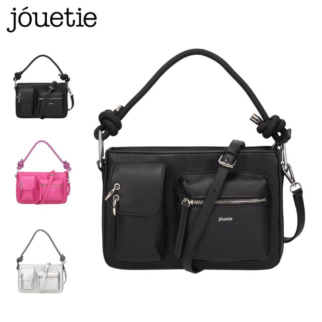 ジュエティ jouetie バッグ ショルダーバッグ 3ポケット パラコード レディース 斜めがけ 軽量 ブラック ピンク シルバー JUT-82030B