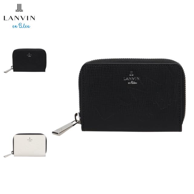 ランバンオンブルー LANVIN en Bleu 財布 小銭入れ ケース メンズ ラウンドファスナー 本革 バトラー ブラック ホワイト 519611
