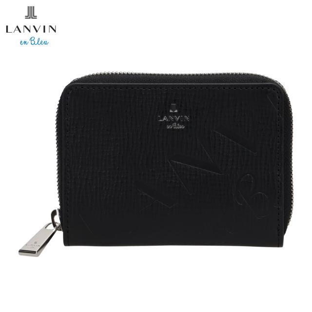 ランバンオンブルー LANVIN en Bleu 財布 二つ折り メンズ ラウンドファスナー 本革 小銭入れ付き バトラー ブラック 黒 519615