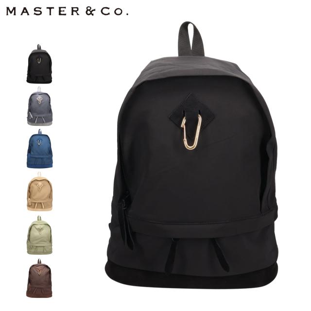 MASTER&Co. マスターアンドコー リュック バッグ バックパック メンズ レディース カラビナ付き スエードボトム デイパック MC328
