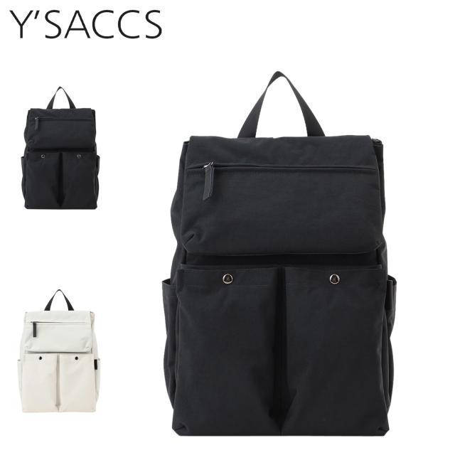 イザック Y’SACCS リュック バッグ バッグパック クリンクルナイロン ダブルポケット レディース A4 軽量 ファスナー付 20-008-12