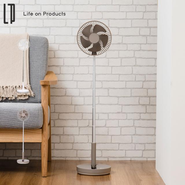 ライフオンプロダクツ Life on Products 扇風機 DCモーター 左右首振り 風量3段階 熱中症対策 折りたたみ 高さ調節可能 LCAF031
